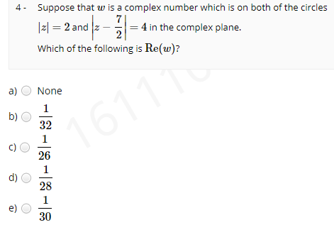 Solved 4 - Suppose that w is a complex number which is on | Chegg.com