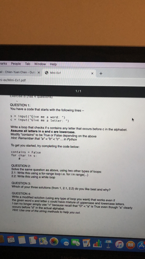 Solved kmarks People Tab Window Help Mail - Chien-Yuan Chen | Chegg.com