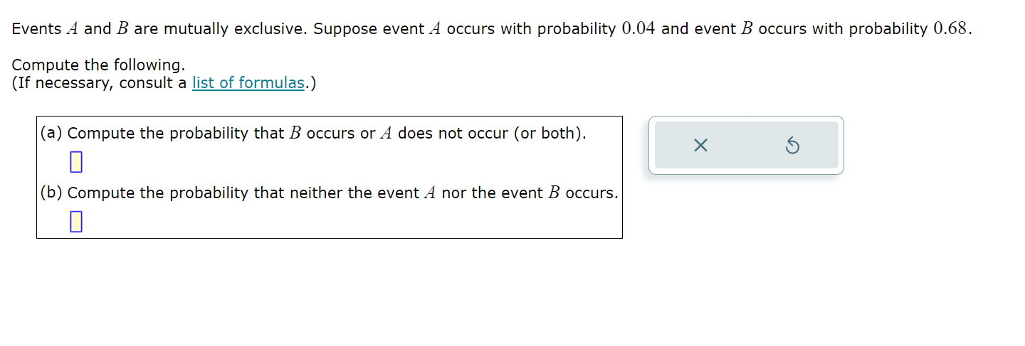 Solved Events A and B are mutually exclusive. Suppose event | Chegg.com