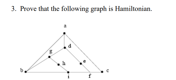 Solved 3 Prove That The Following Graph Is Hamiltonian 