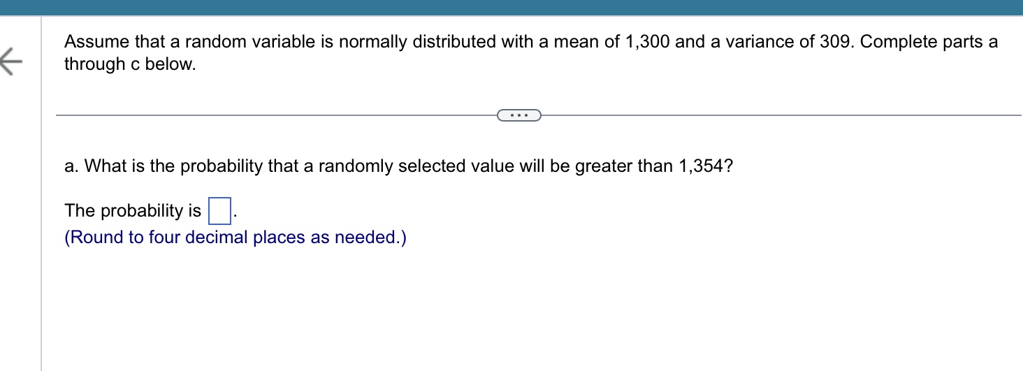 Solved Assume that a random variable is normally distributed | Chegg.com