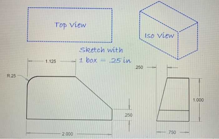 Solved Draw the ISO view and top view on the graph paper. | Chegg.com
