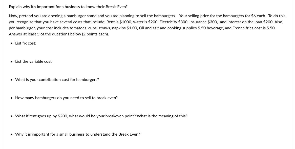 Solved Need Help the 6 bullet point questions. Thanks! | Chegg.com