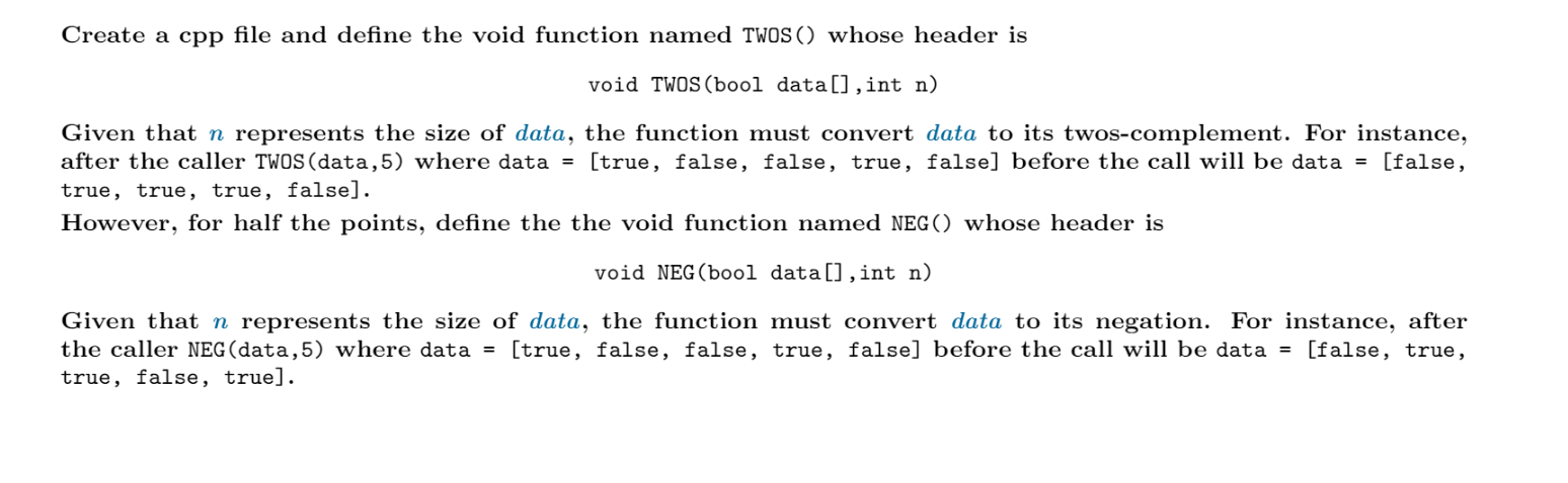 Solved Create A Cpp File And Define The Void Function Named 7464
