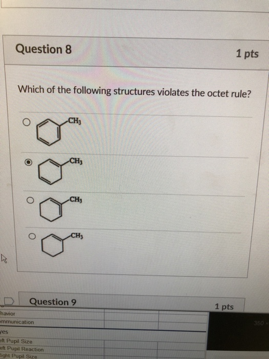 Solved Question 8 1 pts Which of the following structures | Chegg.com