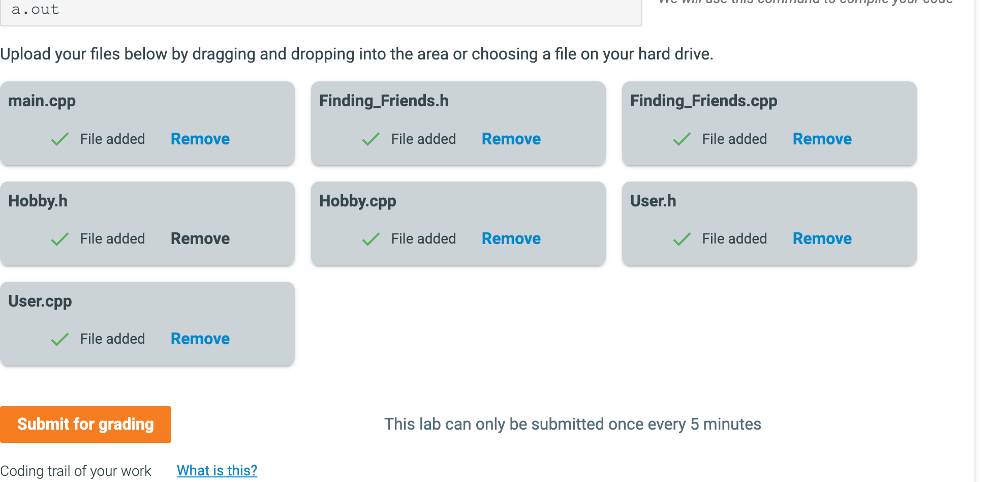 Code must be in C++ for all the .cpp and .h files | Chegg.com
