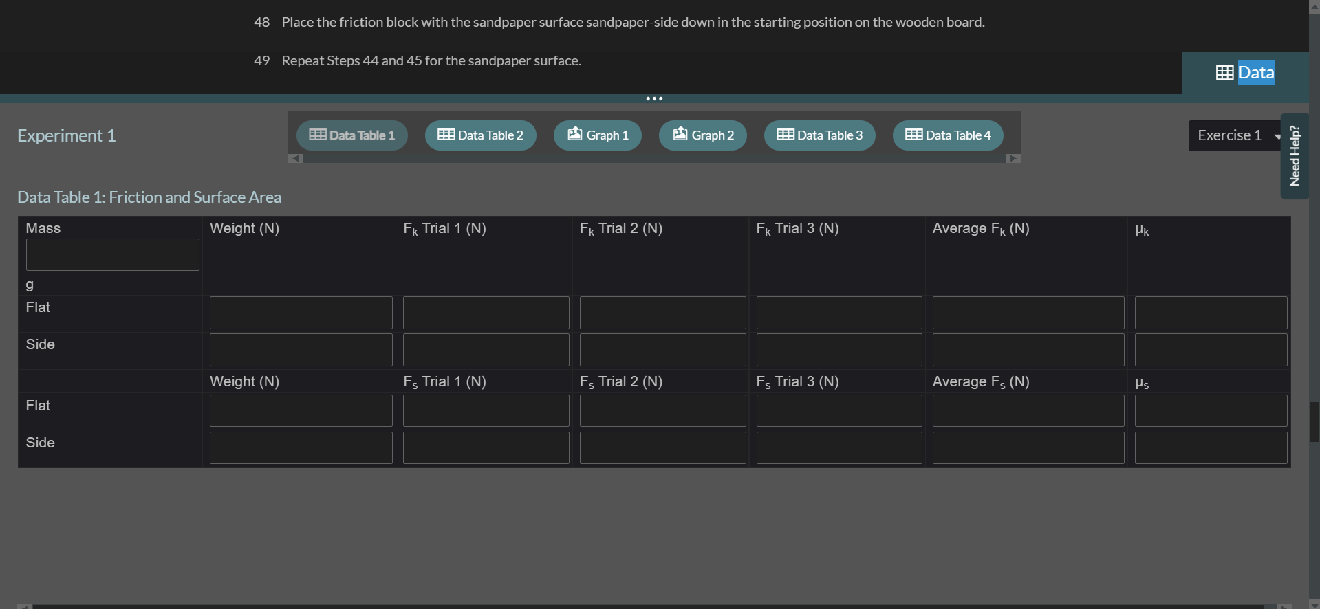 Exercise 1 Measuring Static and Kinetic Friction with | Chegg.com