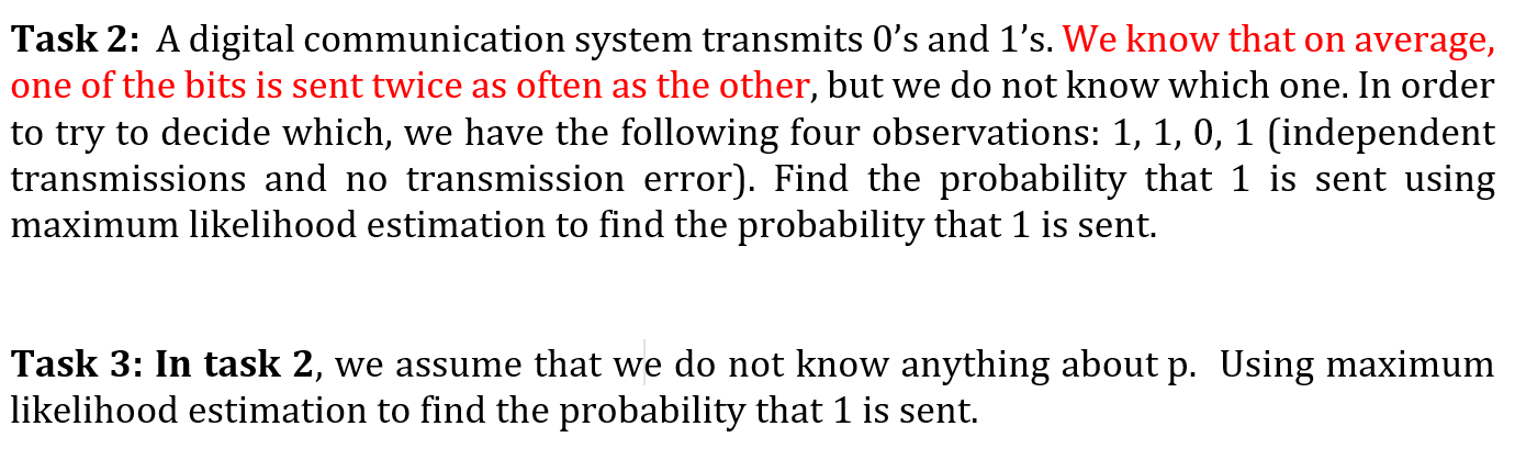 Task 2: A digital communication system transmits O's | Chegg.com