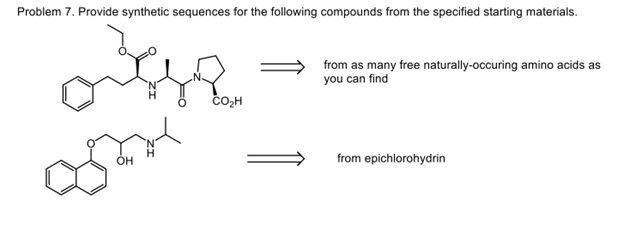 Solved Problem 7. Provide synthetic sequences for the | Chegg.com