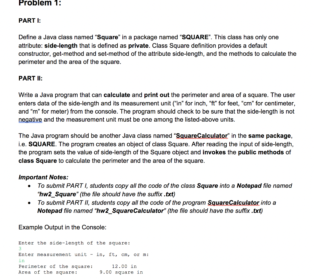 Solved Problem 1: PARTI: Define a Java class named Solved Problem 1: PARTI: Define a Java class named