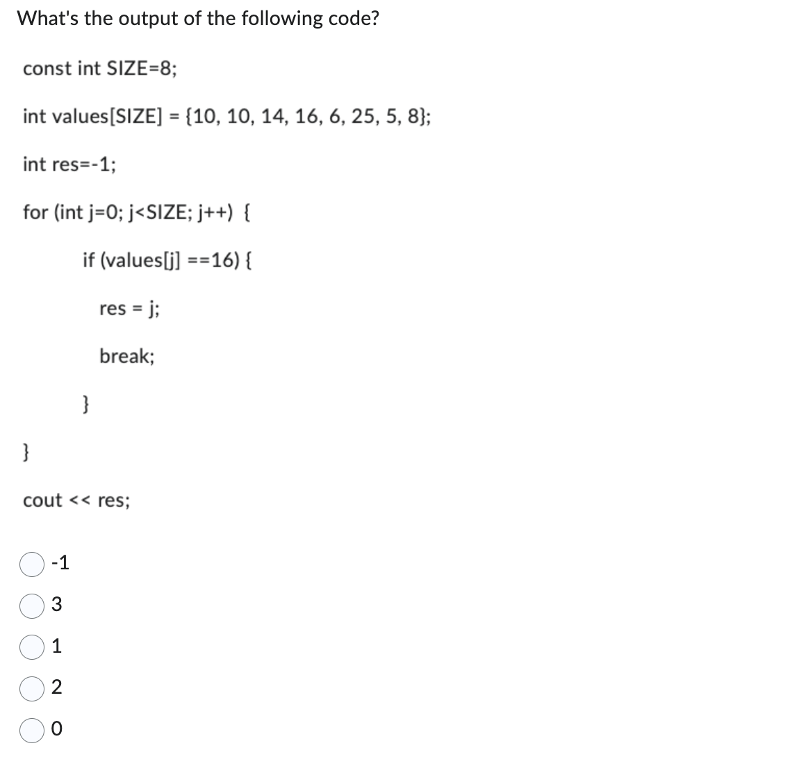 Solved What's the output of the following code? const int | Chegg.com