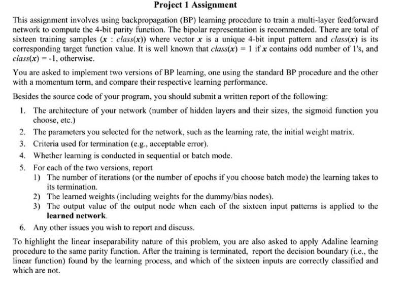 Solved Project 1 Assignment This assignment involves using | Chegg.com