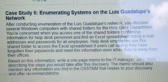 Case Study 6: Enumerating Systems on the Luis | Chegg.com