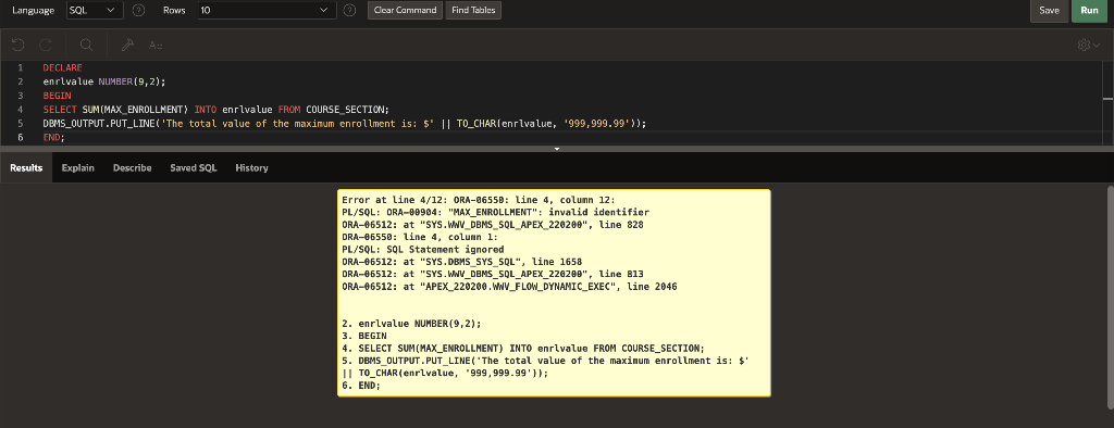 Solved 1. Declare a variable called enrlvalue of data type | Chegg.com