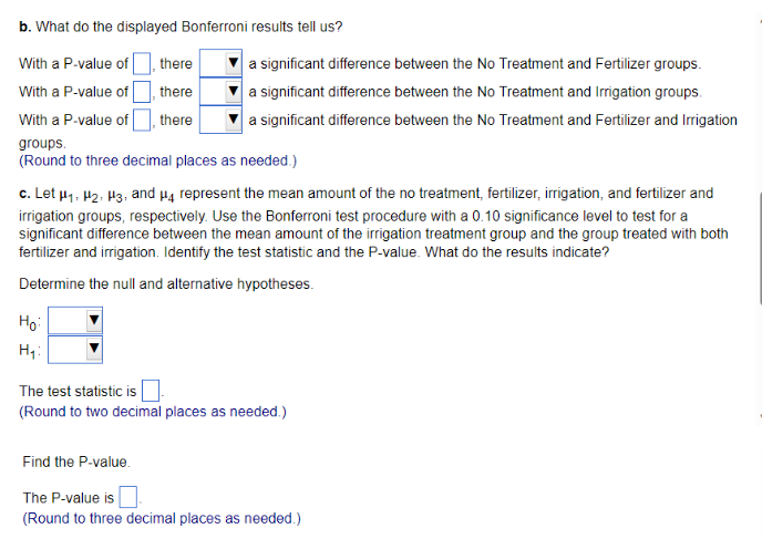 Solved Poplar Weights (kg) and Bonferroni Results The | Chegg.com