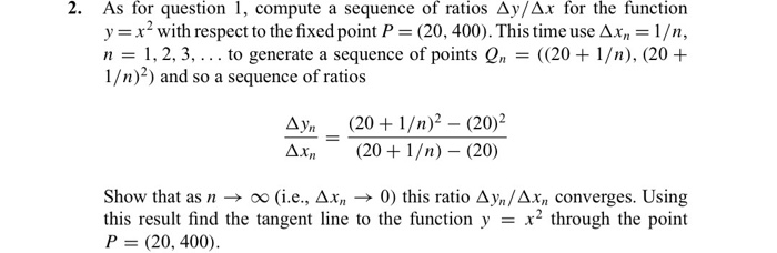Solved Suppose that we choose the point P=(20,400) on the | Chegg.com