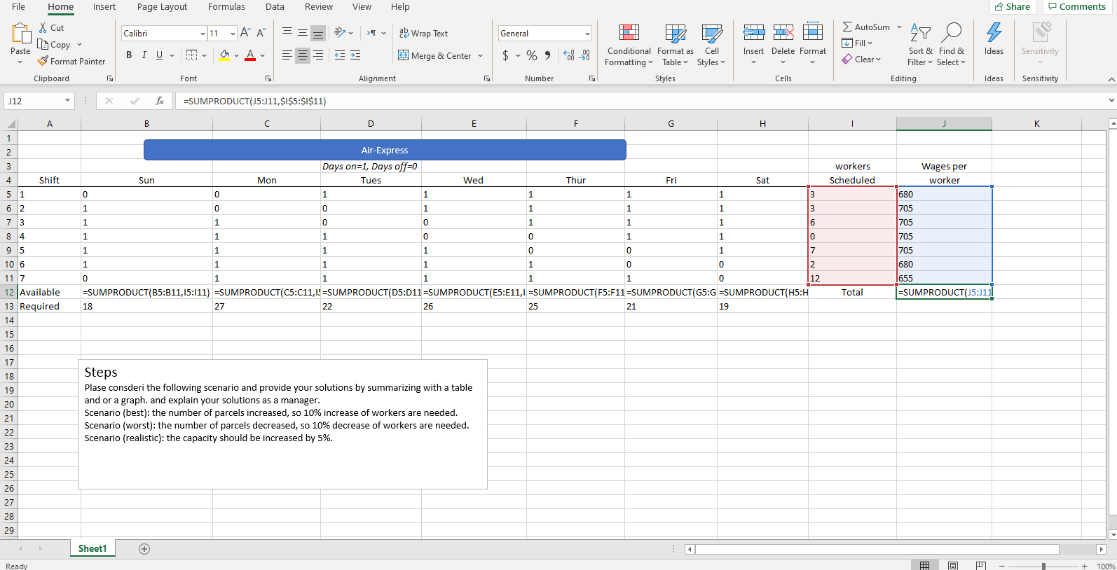 File Home Insert Page Layout Formulas Data Review | Chegg.com