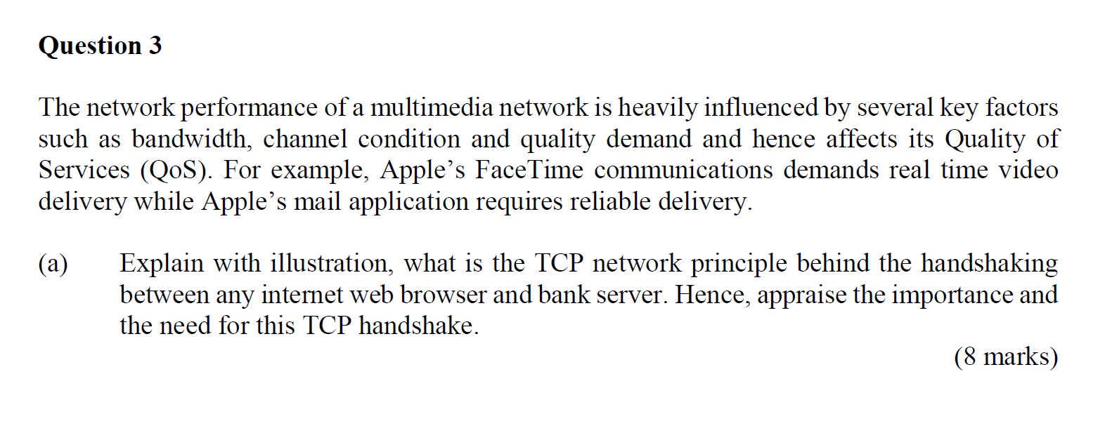 Solved The network performance of a multimedia network is | Chegg.com
