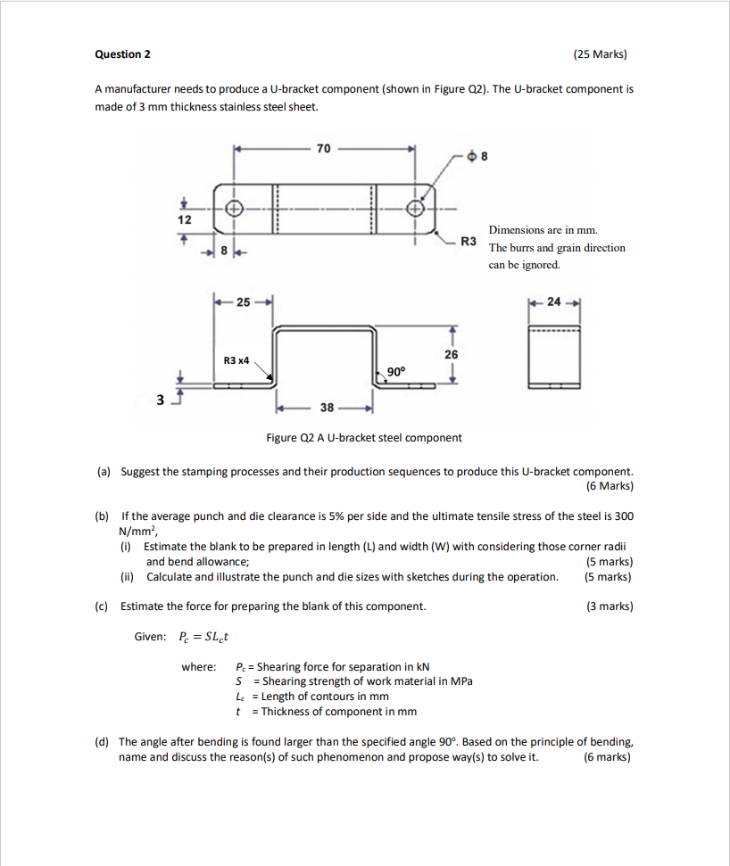 Solved Question 2 (25 Marks) A manufacturer needs to produce | Chegg.com
