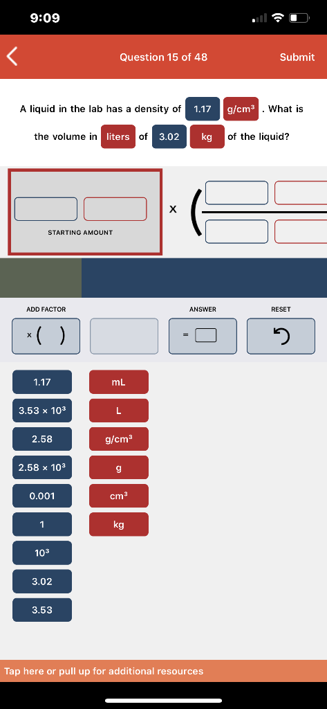 Solved 9:09 Question 13 of 48 Submit How many moles of | Chegg.com
