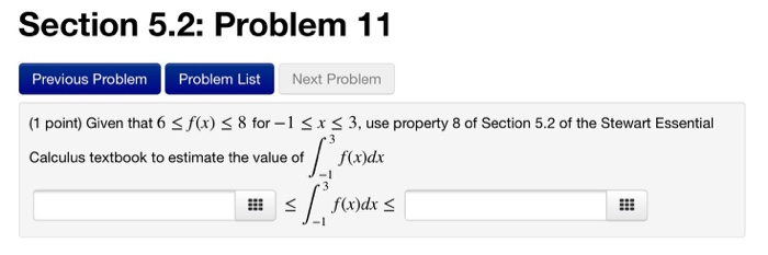 Solved Section 5.2: Problem 11 Previous Problem Problem List | Chegg.com