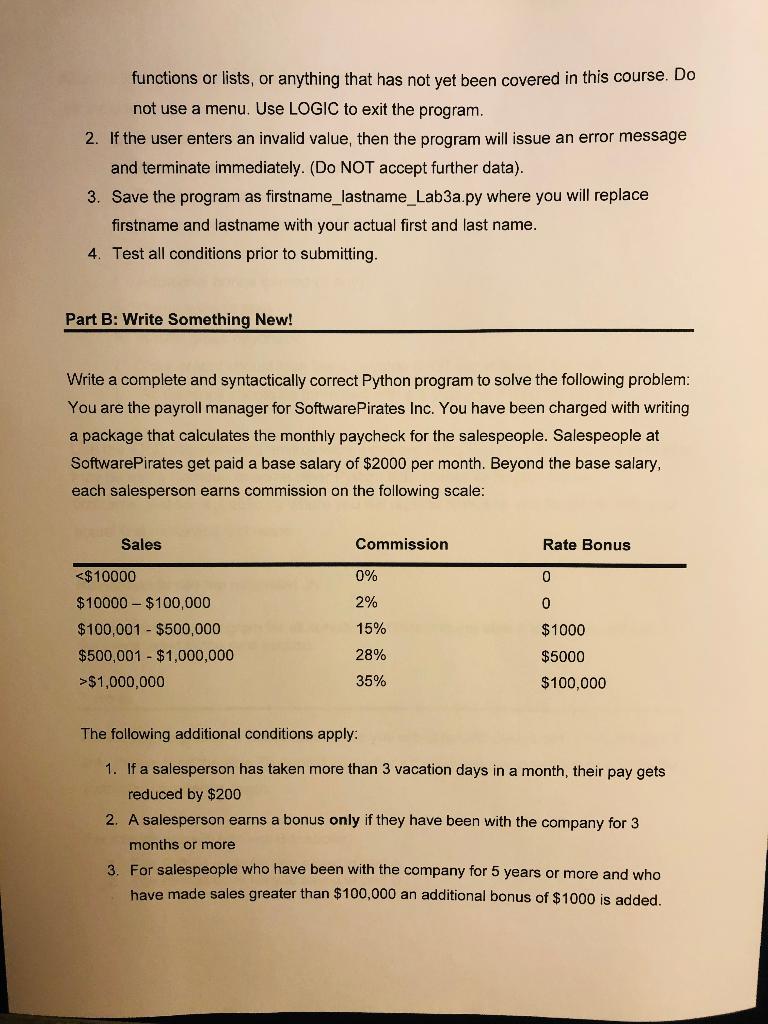Solved functions or lists, or anything that has not yet been | Chegg.com