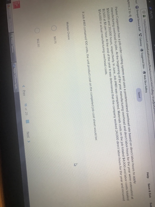 Solved xMyOTC tr pters 2 to 4) Help Save& Exit Sub Parker | Chegg.com