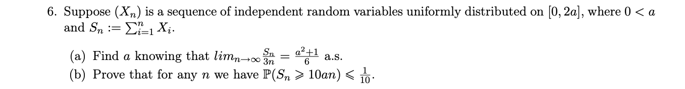 Solved Suppose (xn) ﻿is a sequence of independent random | Chegg.com
