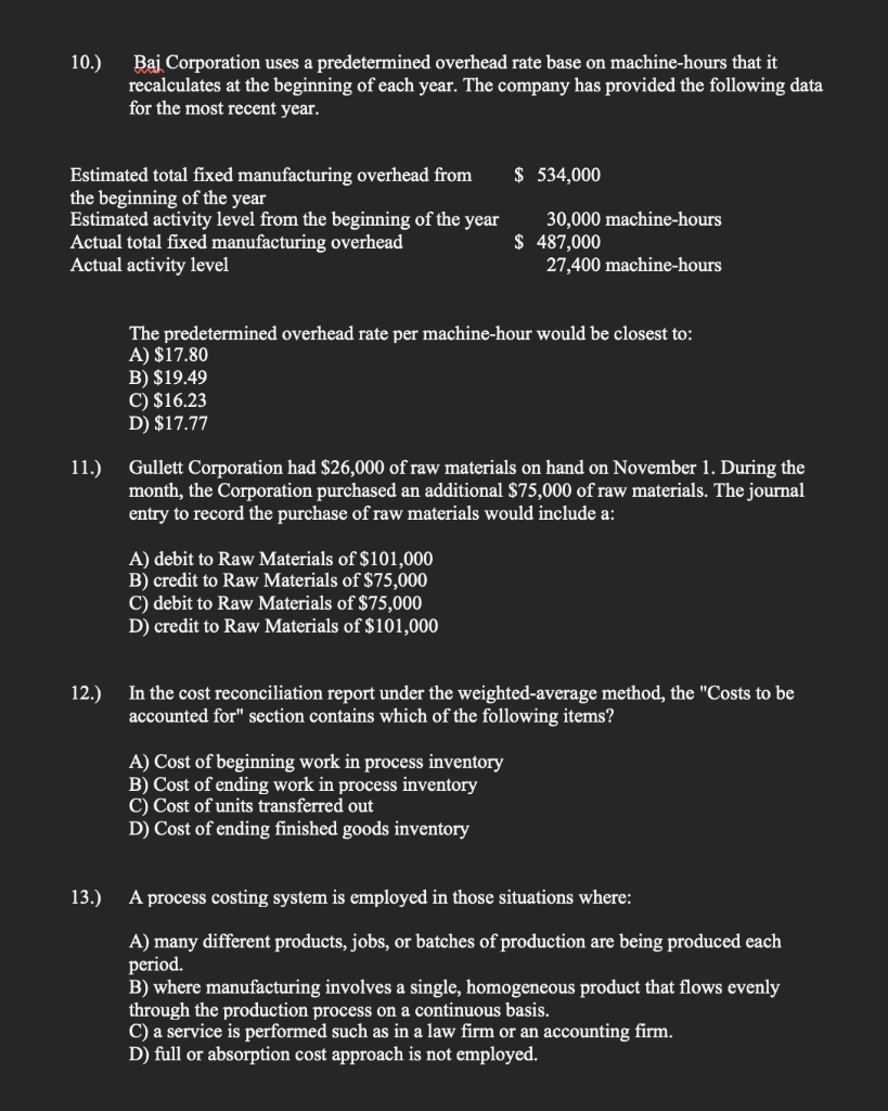 Solved True/False Questions (10 points/1 point per | Chegg.com