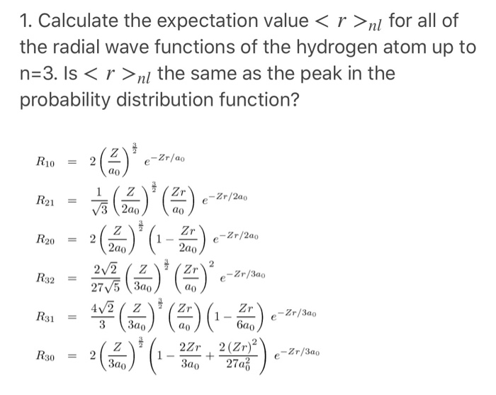 Solved I Calculate The Expectation Value