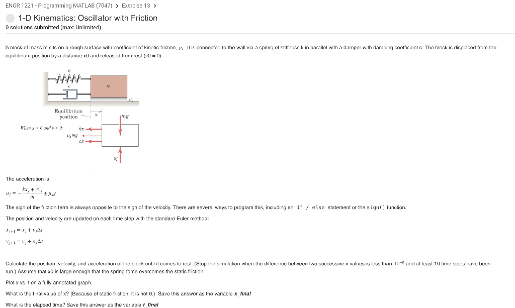 Solved Engr 1221 Programming Matlab 7047 Exercise 13 9646
