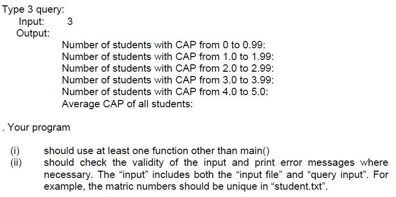 Solved Problem: Student Information Retrieval - Use of Array | Chegg.com