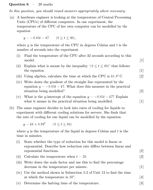 Solved [1] [1] [2] [2] Question 6 20 marks In this question, | Chegg.com