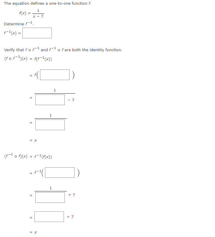 Solved Verify that the functions are inverses by showing | Chegg.com