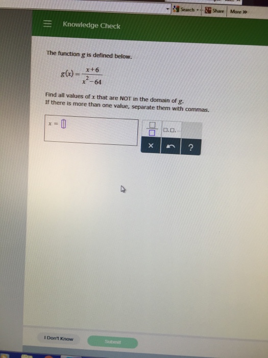 Solved The function g is defined below. g(x) = x + 6/x^2 - | Chegg.com
