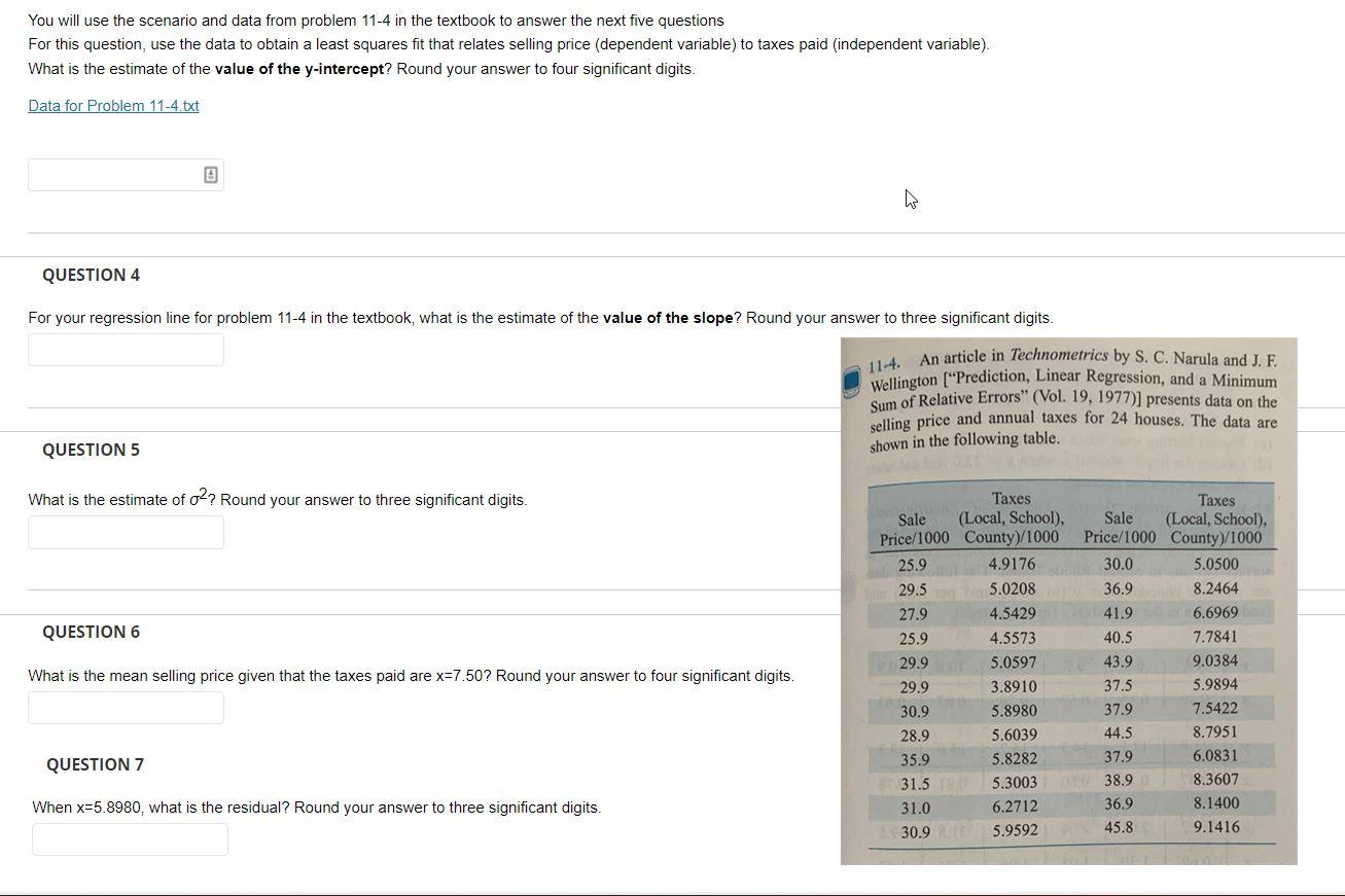 Solved You will use the scenario and data from problem 11-4 | Chegg.com