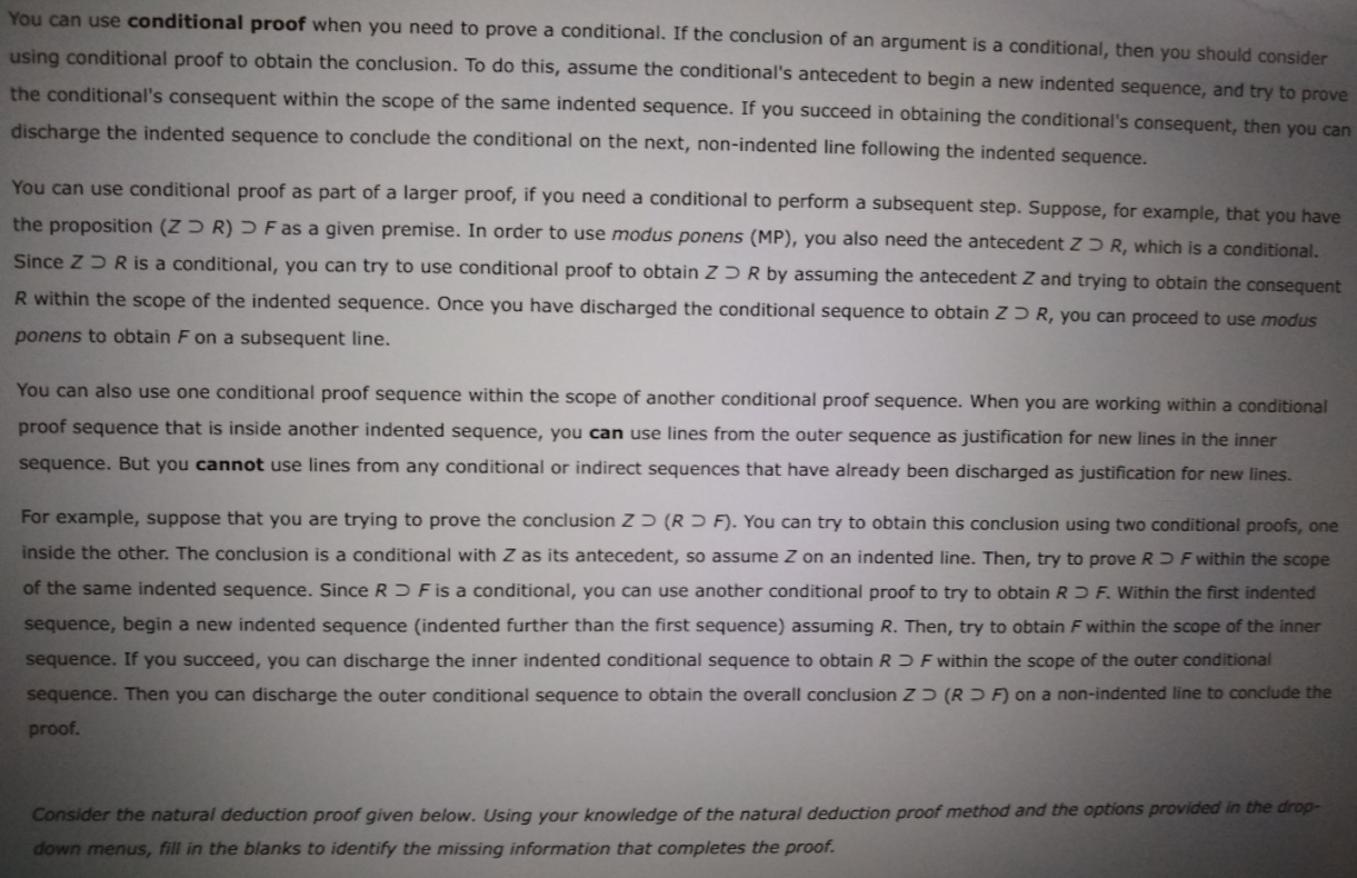 Solved You Can Use Conditional Proof When You Need To Prove 