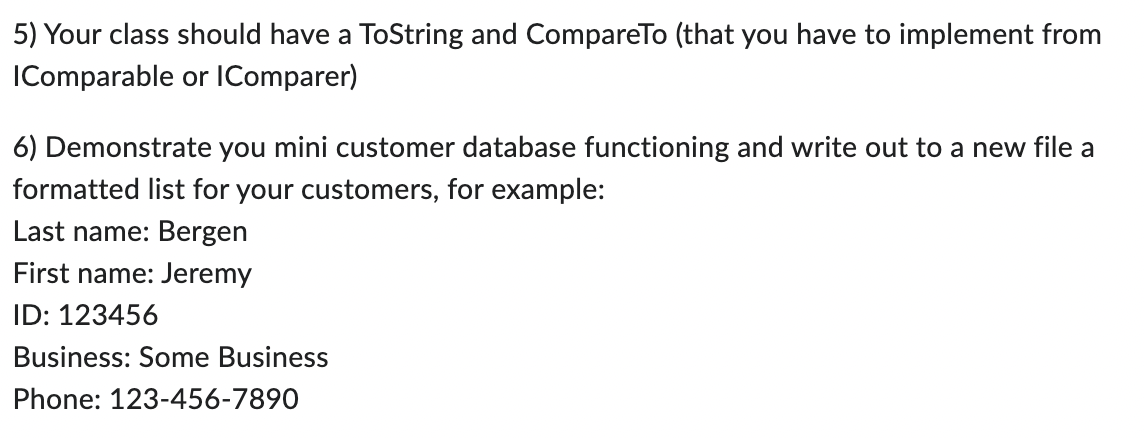 Solved Hello I need help creating a c# program. We cant use | Chegg.com