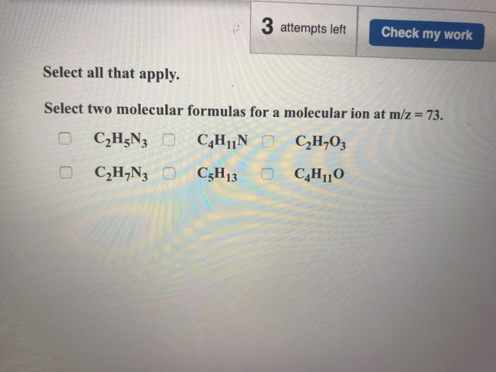 Solved 3 attempts left Check my work Select all that apply. | Chegg.com