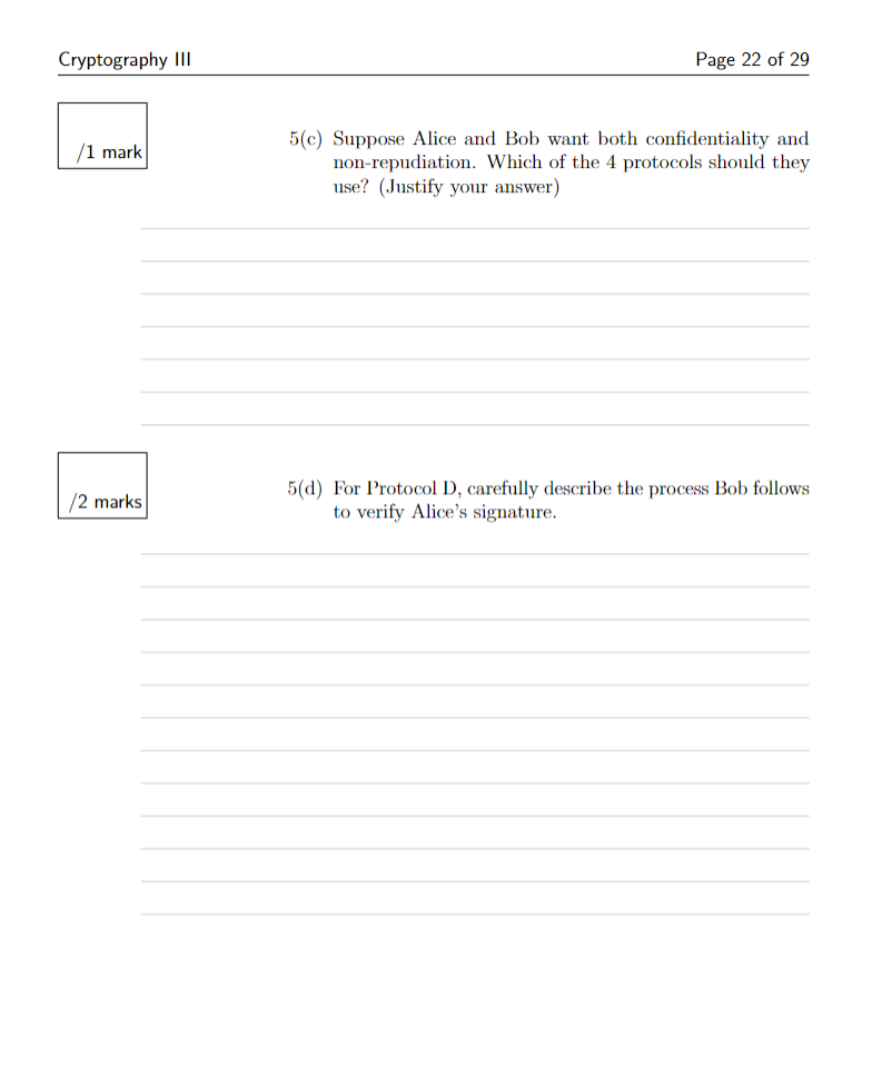 Solved Suppose that Alice wants to send a message m to Bob | Chegg.com