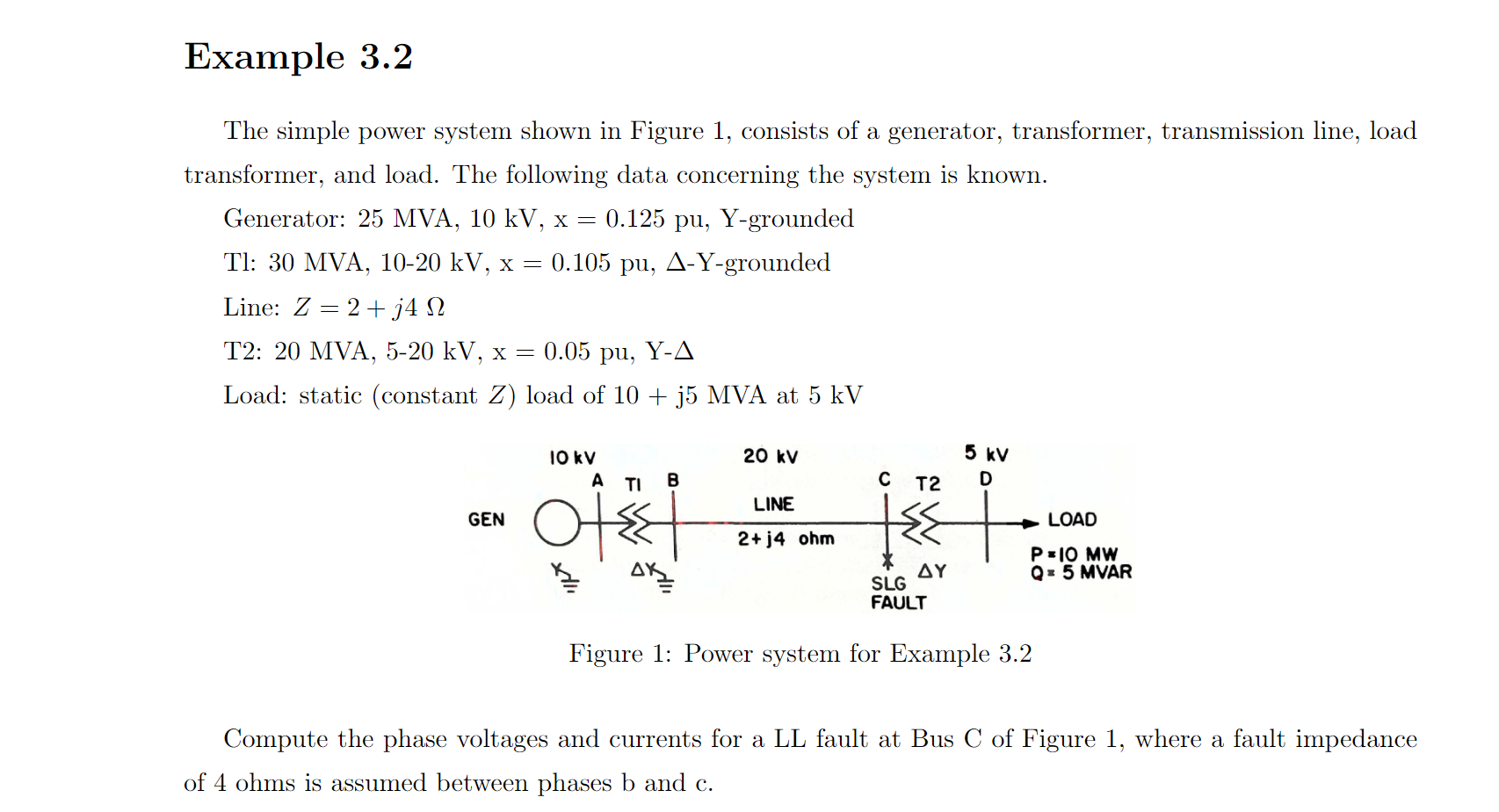 The simple power system shown in Figure 1, consists | Chegg.com