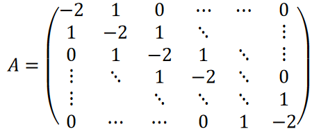 Solved The matrix below is 10×10, with the pattern shown. | Chegg.com