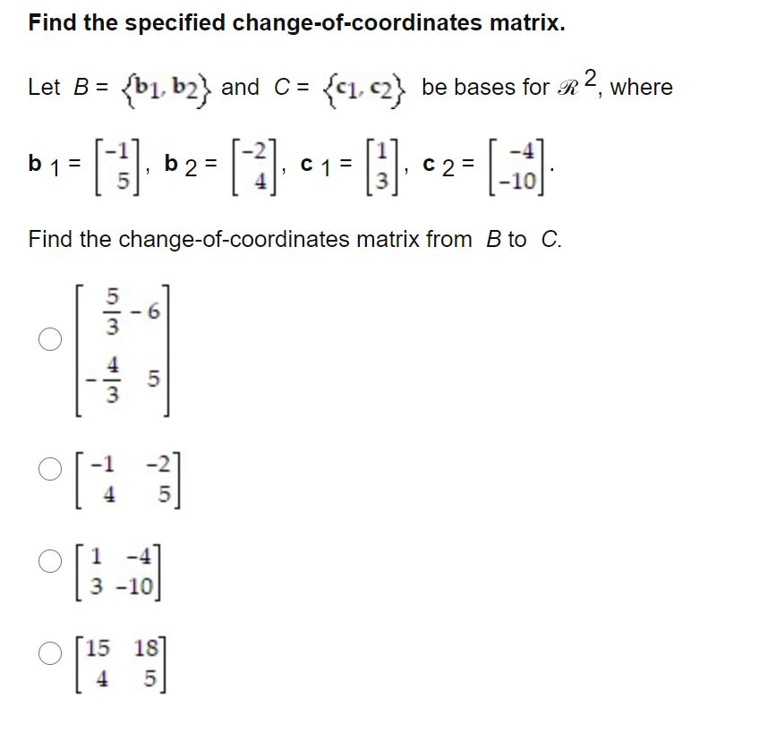 Solved Find the vector x determined by the given coordinate | Chegg.com