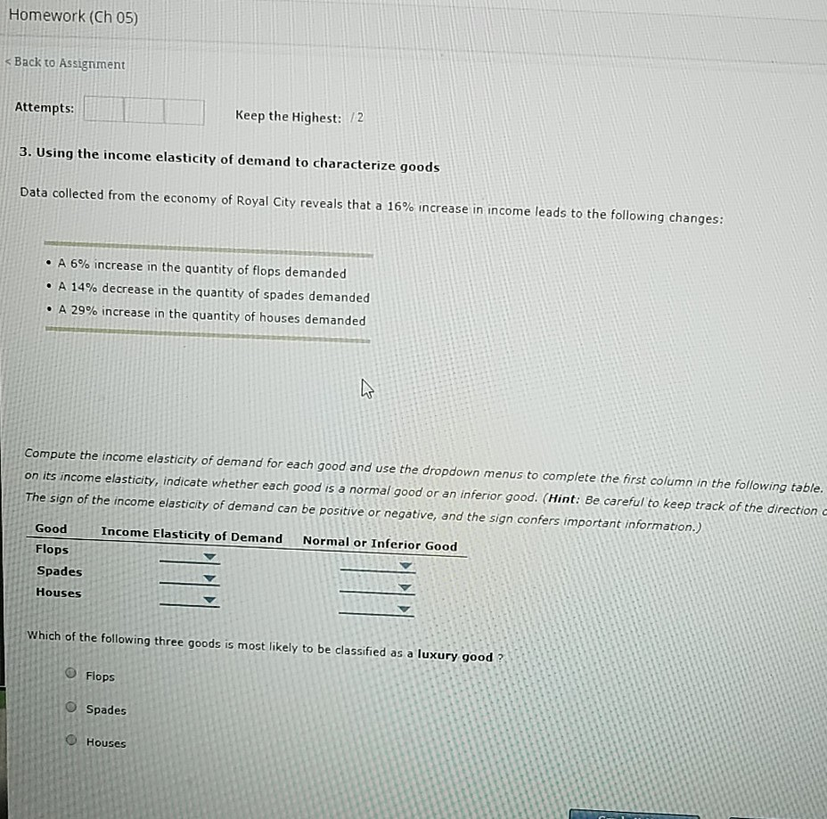 Solved Homework (Ch 05) Back to Assignment Attempts: Keep | Chegg.com