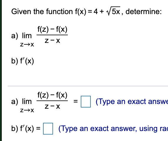 Solved Given the function f(x) 4x-3x + 4, determine: | Chegg.com