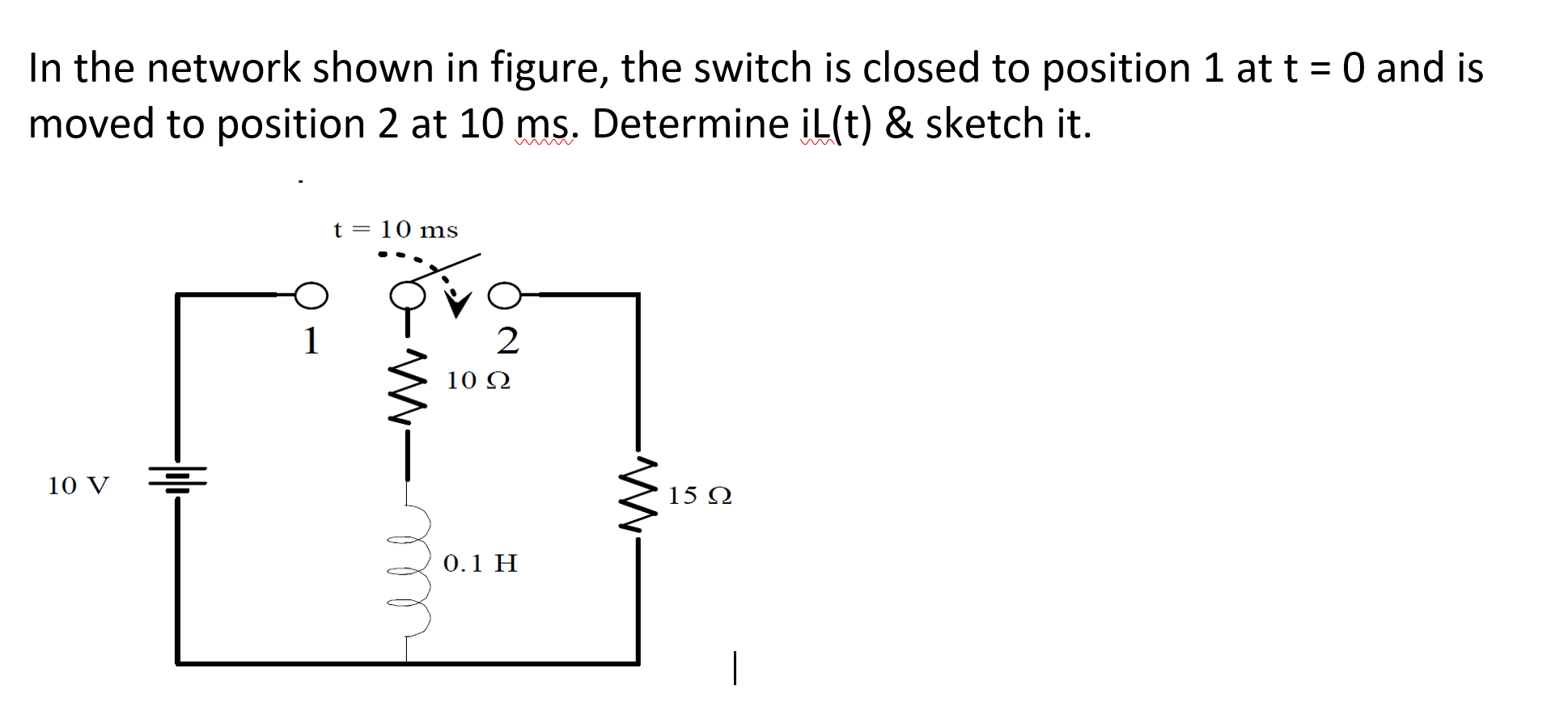 Solved In the network shown in figure, the switch is closed | Chegg.com