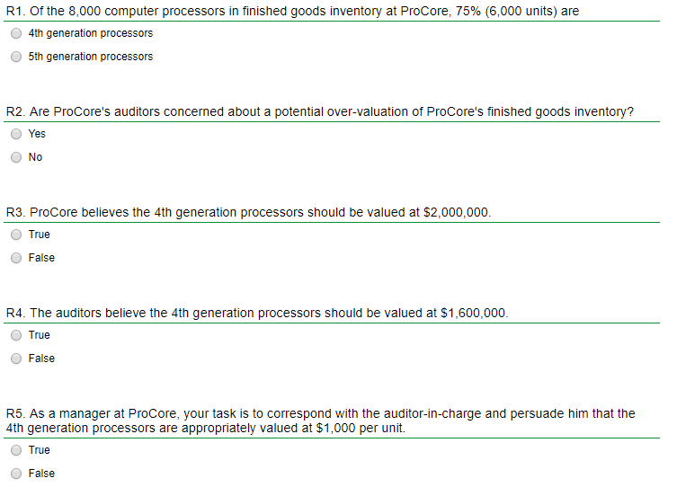 Solved ProCore's finished goods inventory consists of 8,000 | Chegg.com