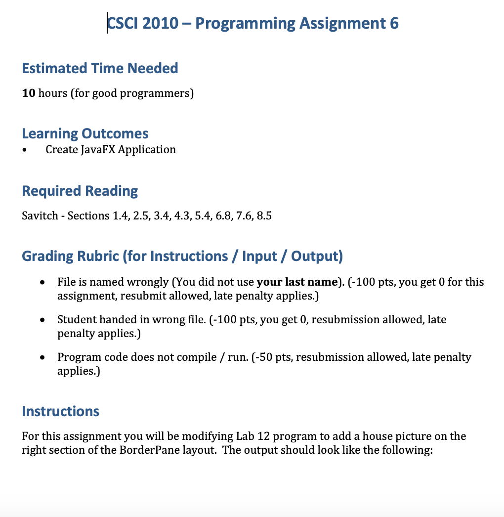 Solved |CSCl 2010- Programming Assignment 6 Estimated Time | Chegg.com