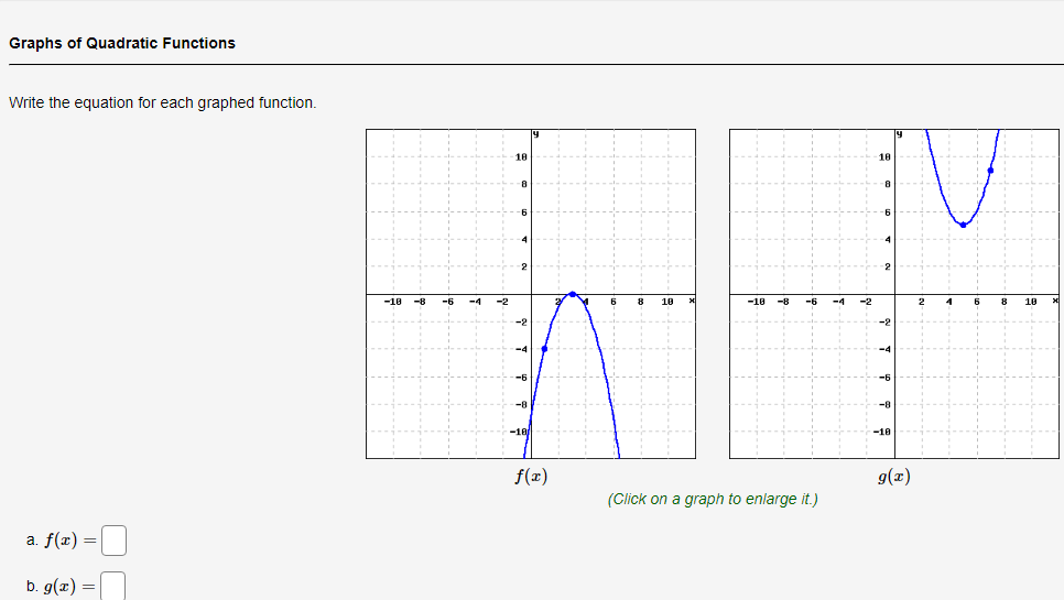 Solved Graphs of Quadratic Functions Graphs of Quadratic | Chegg.com Solved Graphs of Quadratic Functions Graphs of Quadratic | Chegg.com