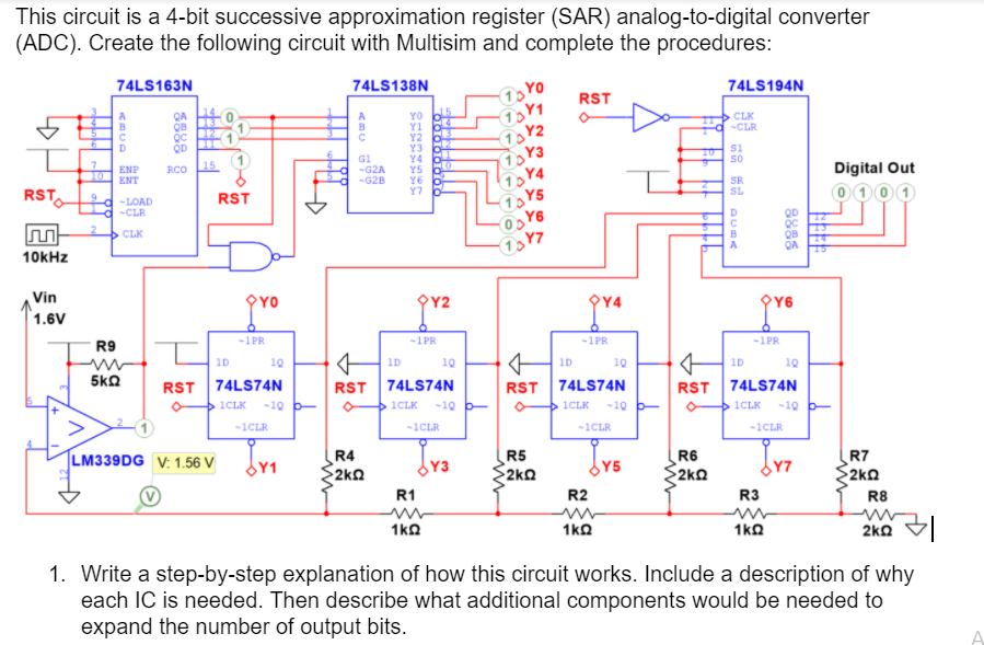 This Circuit Is A 4 Bit Successive Approximation
